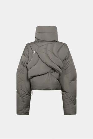 Heliot Emil Connective Down Jacket - Grey/Green | Garmentory