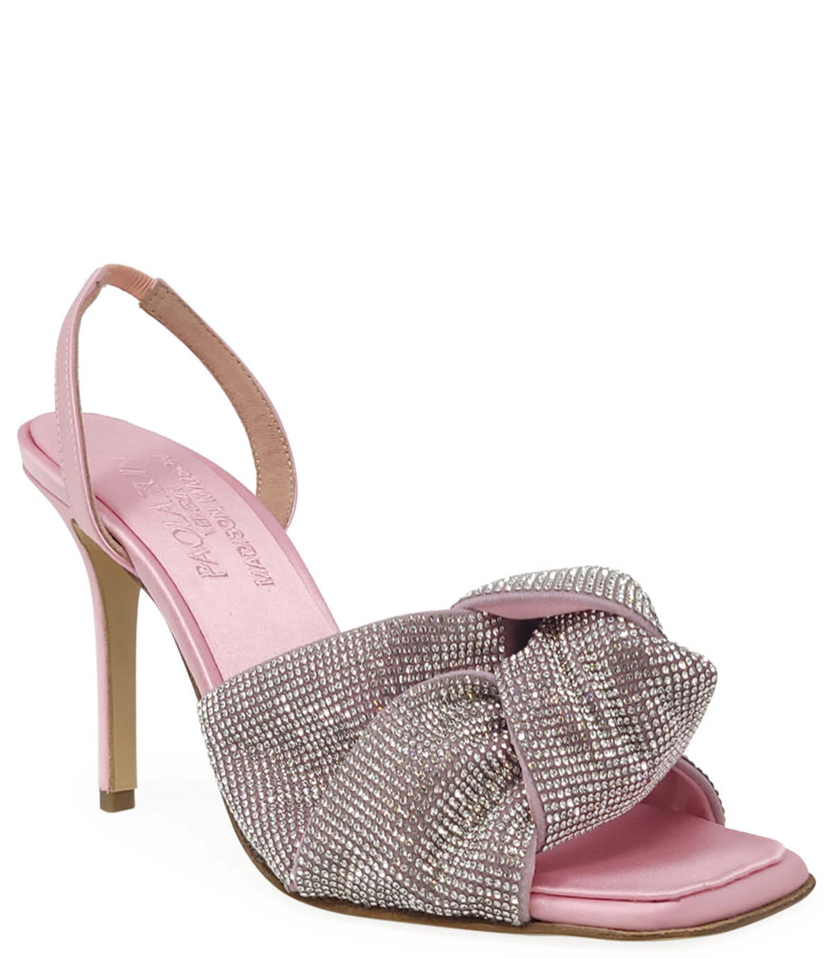 Madison Maison Pink Satin Leather High Heel Sandal - Pink | Garmentory
