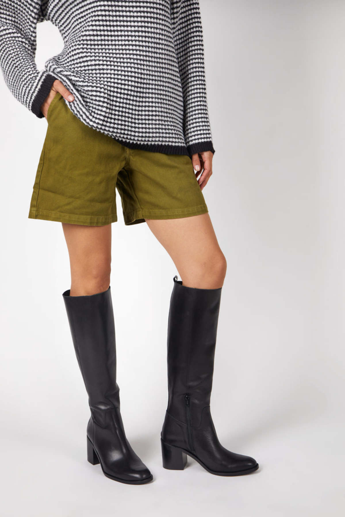 "INTENTIONALLY __________." Port Tall Barn Boot - Black | Garmentory
