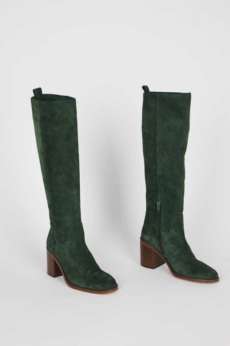 "INTENTIONALLY __________." Port Tall Barn Boot - Forest Suede | Garmentory
