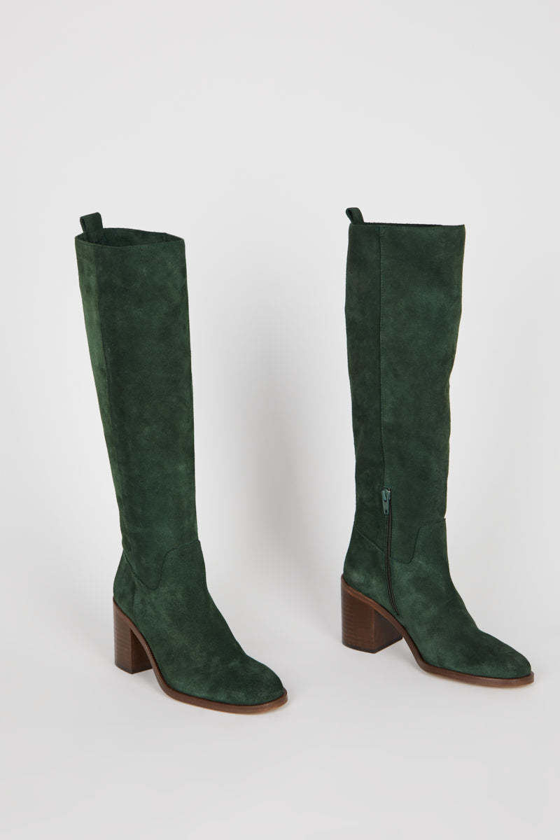 "INTENTIONALLY __________." Port Tall Barn Boot - Forest Suede | Garmentory