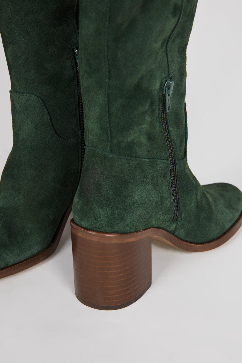 "INTENTIONALLY __________." Port Tall Barn Boot - Forest Suede | Garmentory