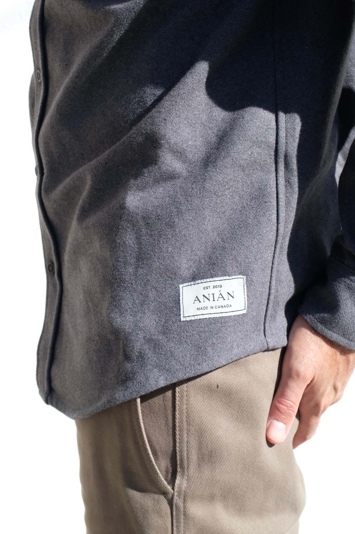 Anián The Twill Overshirt - Wolf | Garmentory