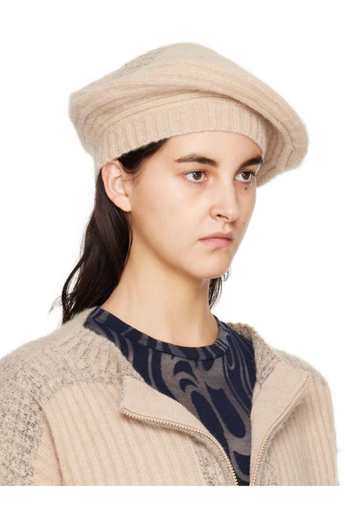 Eckhaus Latta Poet Beret - Beige | Garmentory