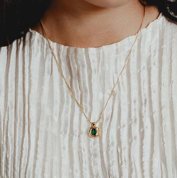 Wolf Circus Freya Necklace - Green/Gold | Garmentory