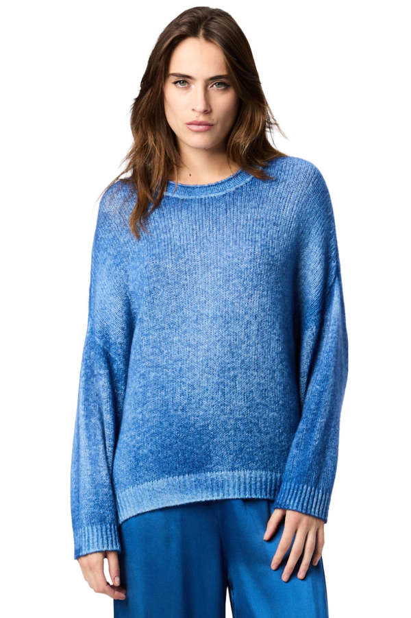Avant Toi Brushed Cashmere Silk Pullover - Saphire | Garmentory