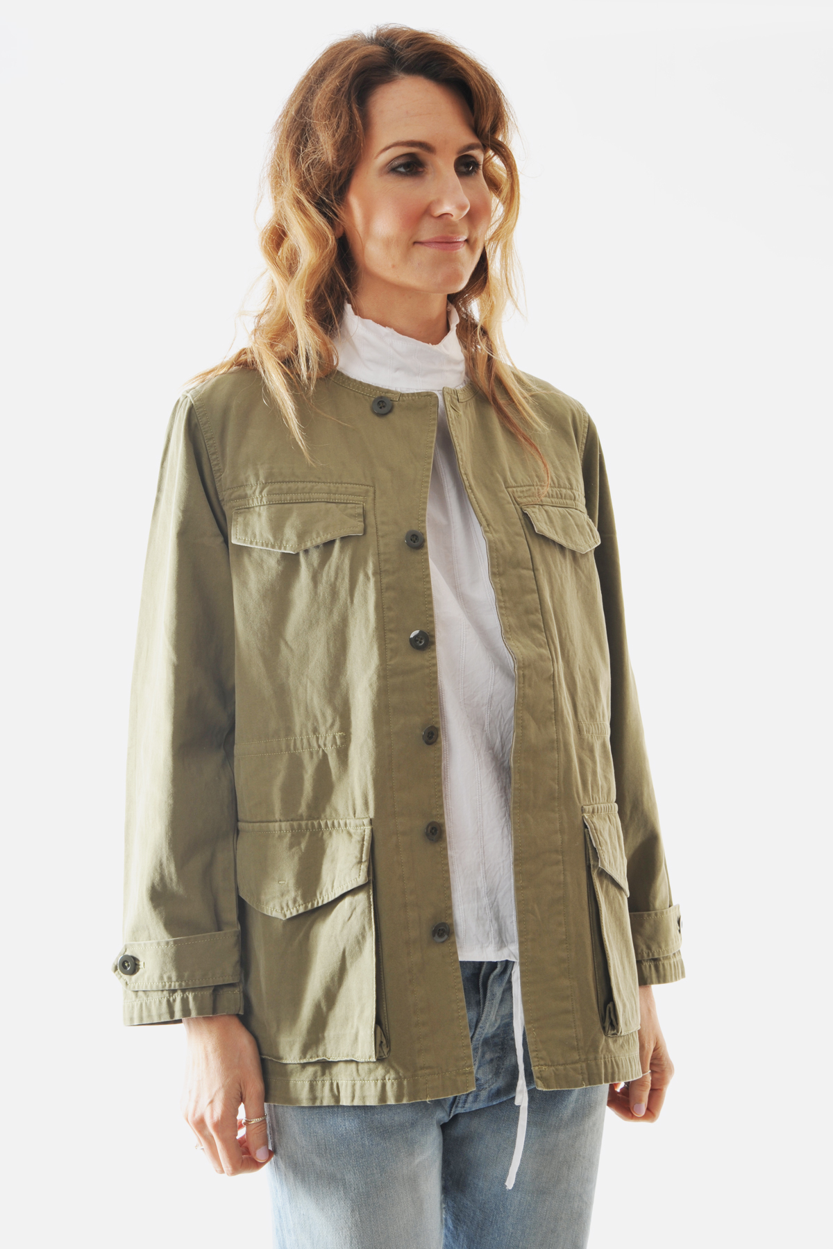 Chimala Light Khaki Vintage Herringbone Fatigue Jacket | Garmentory