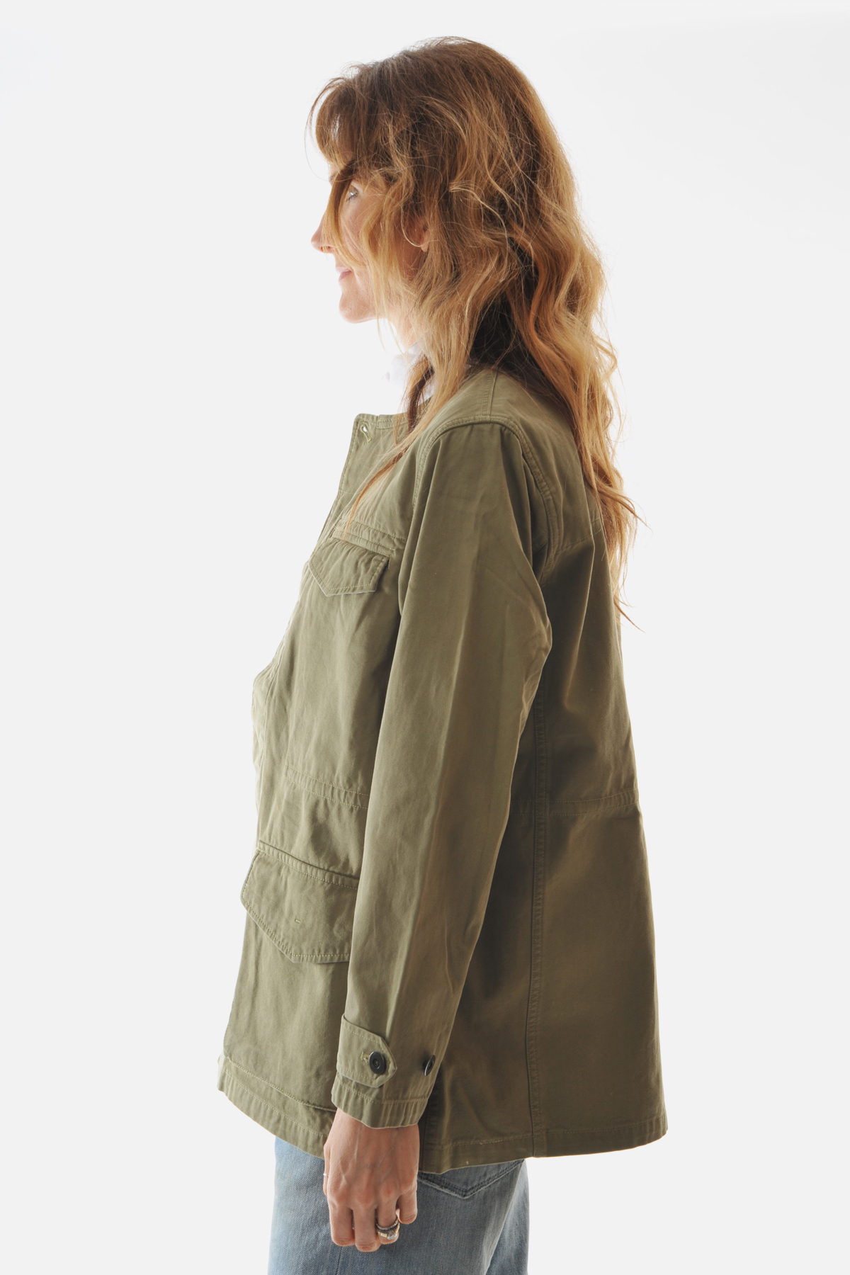 Chimala Light Khaki Vintage Herringbone Fatigue Jacket | Garmentory