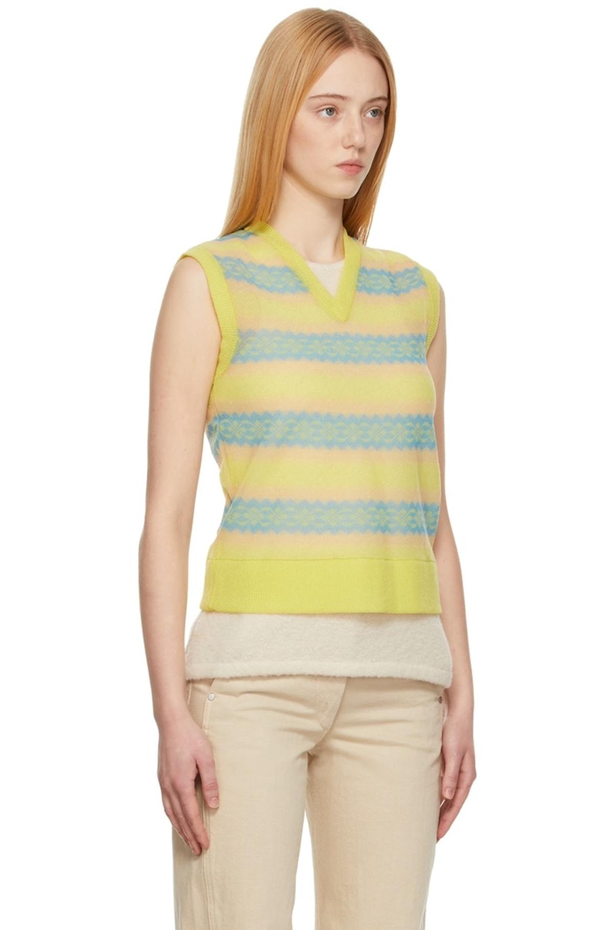 Our Legacy Yellow Argyle Vest | Garmentory