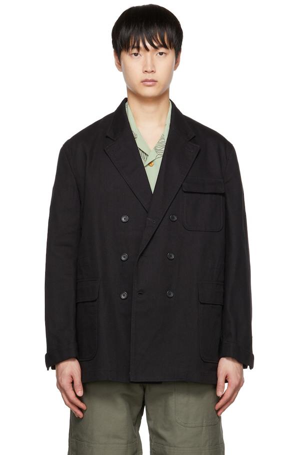 Engineered Garments Black Reefer Jacket | Garmentory