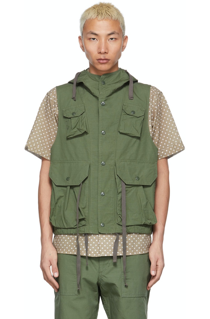 Engineered Garments Ripstop Field Vest - Olive | Garmentory