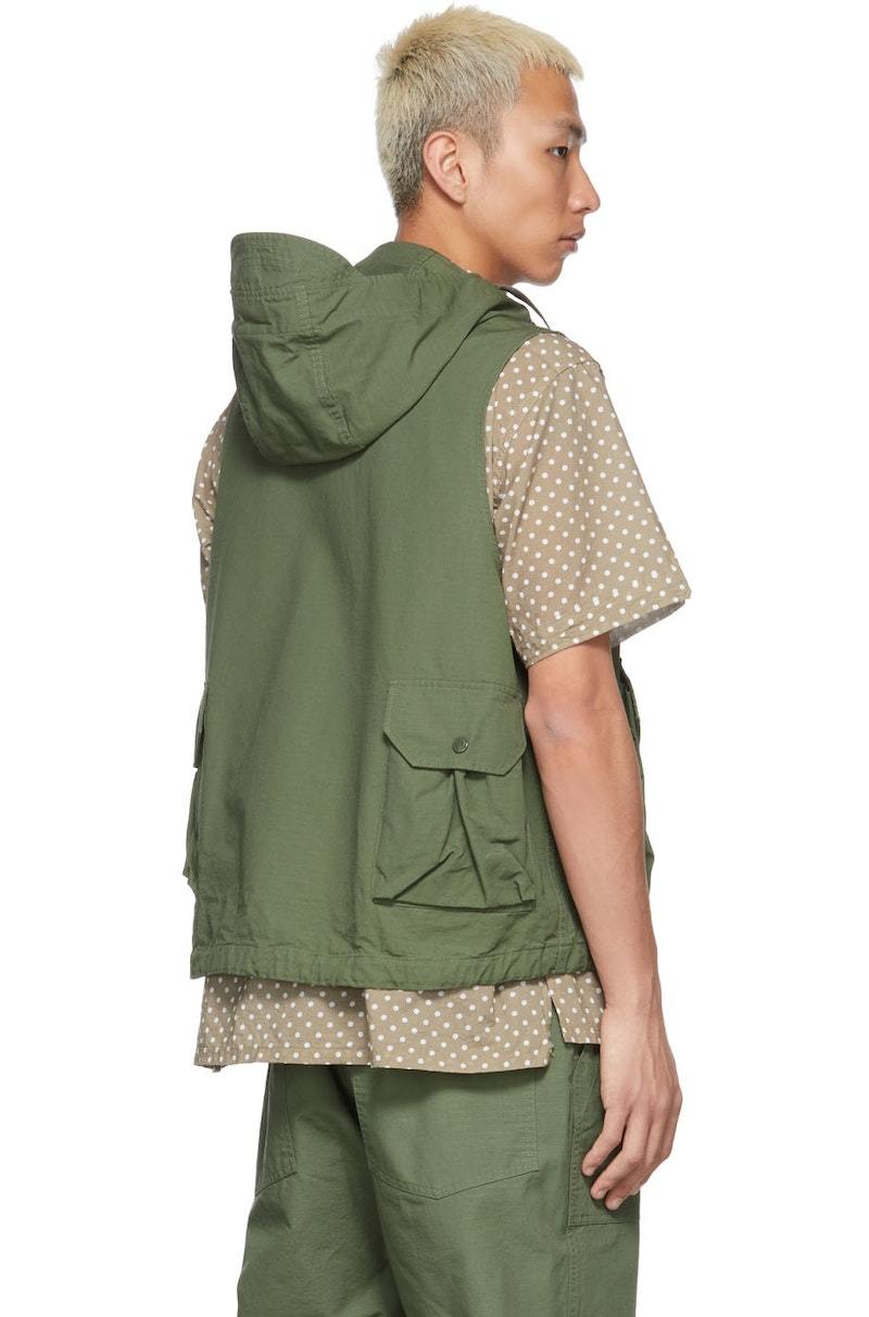 Engineered Garments Ripstop Field Vest - Olive | Garmentory
