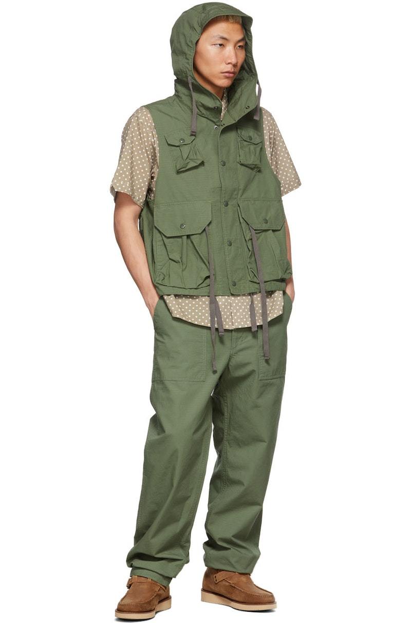 Engineered Garments Ripstop Field Vest - Olive | Garmentory