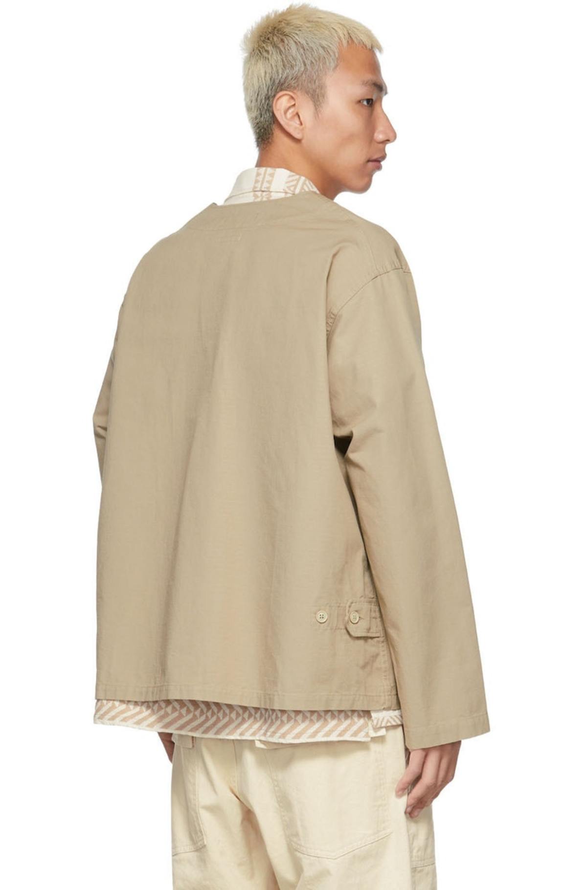 Engineered Garments Ripstop Cardigan Jacket - Tan | Garmentory