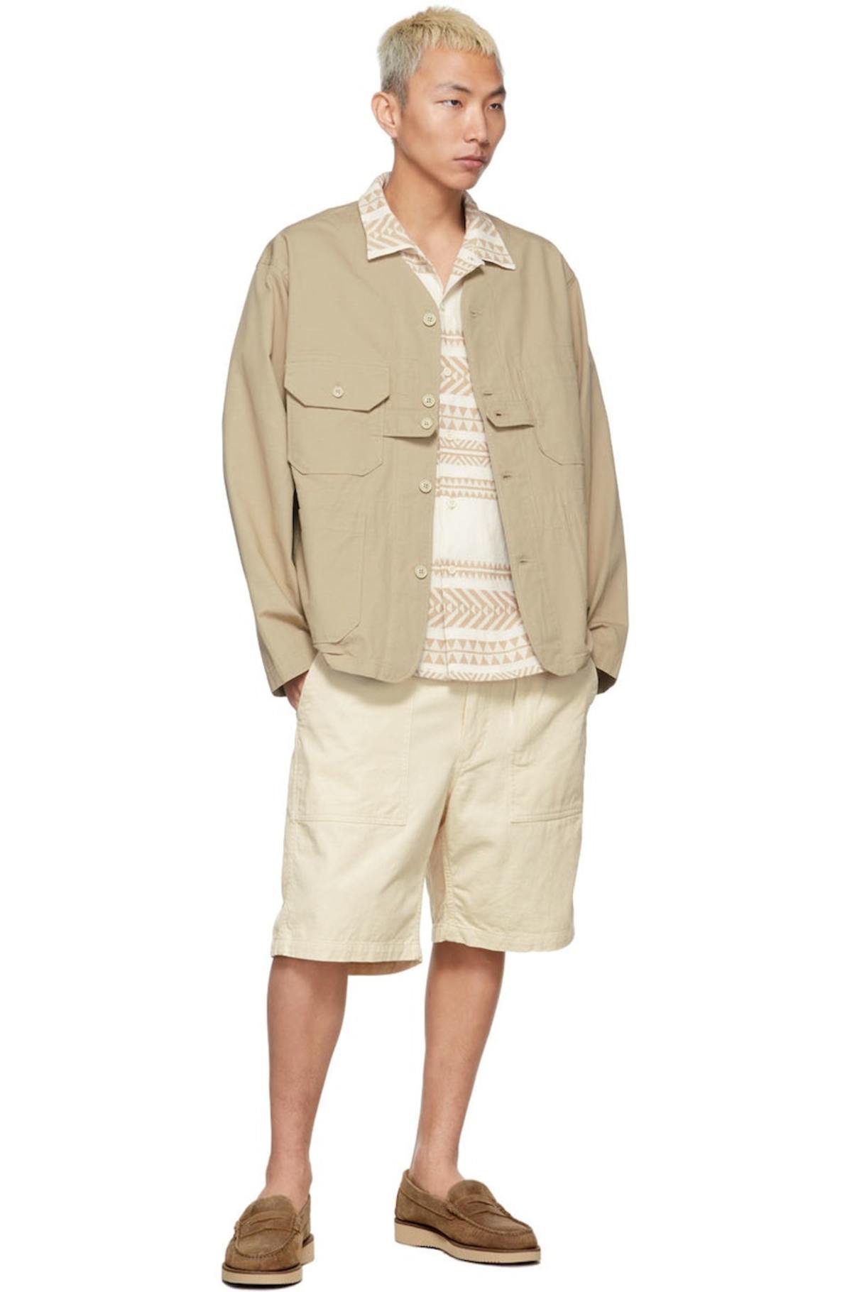 Engineered Garments Ripstop Cardigan Jacket - Tan | Garmentory