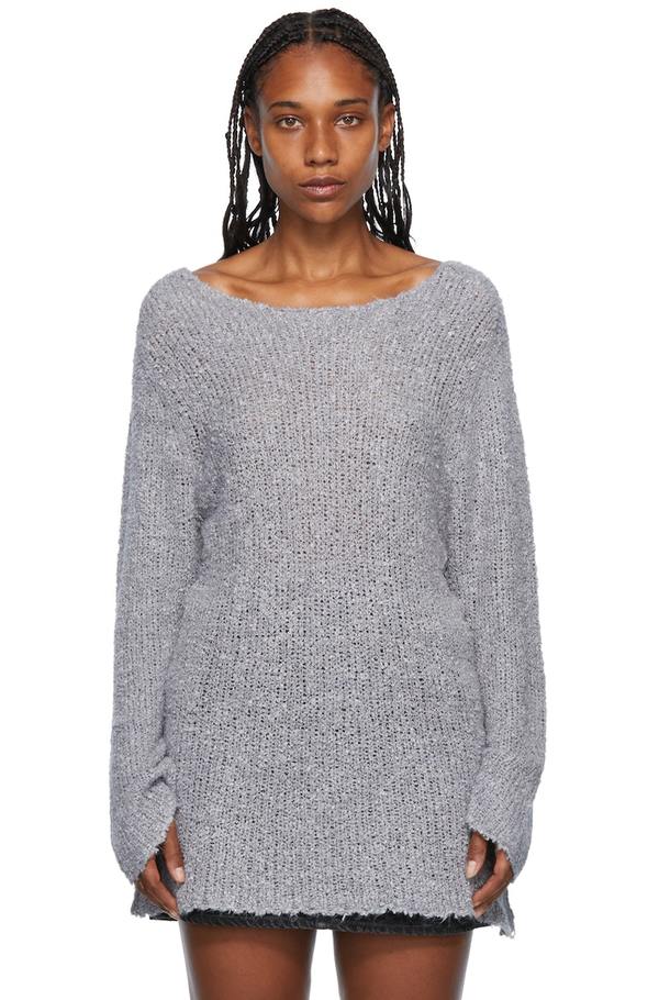 Our Legacy Gray Wide Neck Sweater | Garmentory