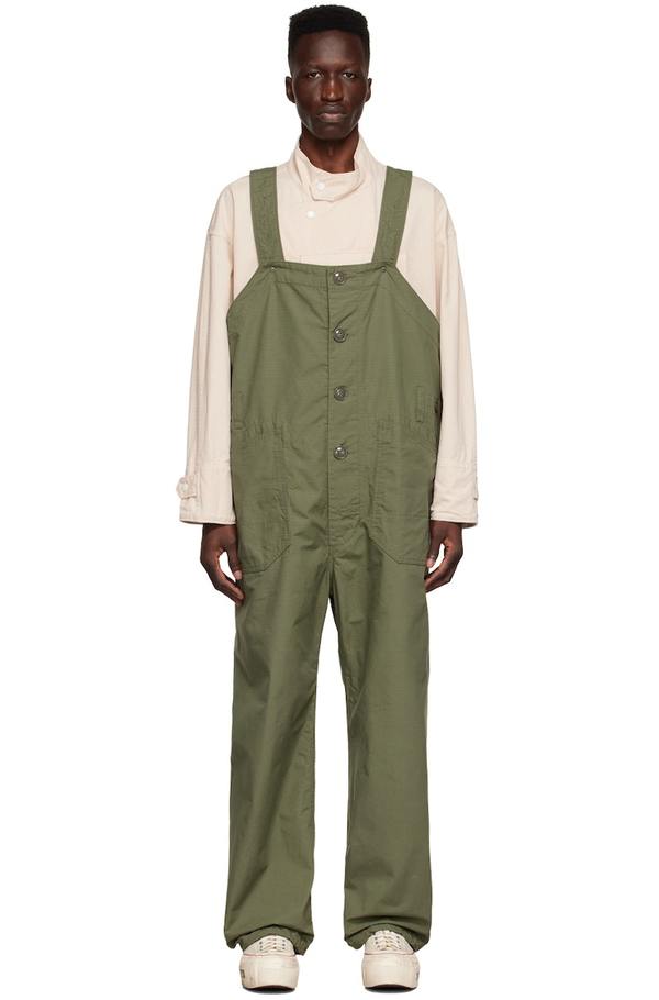 Engineered Garments Green Cotton Overalls | Garmentory