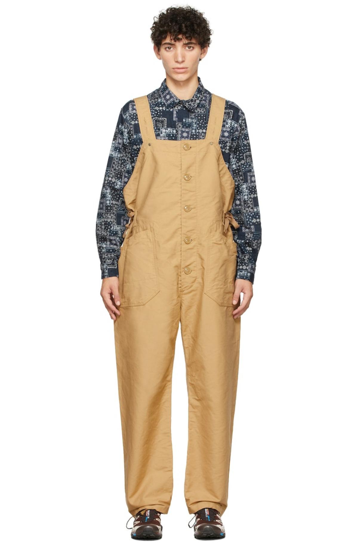 Engineered Garments Khaki Cotton Waders Jumpsuit | Garmentory