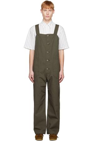 Engineered Garments Adjustable Overalls - Olive | Garmentory
