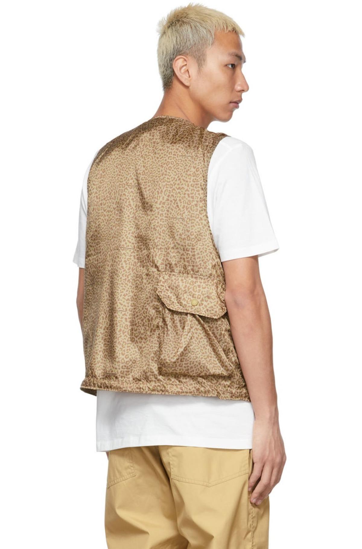 Engineered Garments Brown Ripstop Leopard Vest | Garmentory