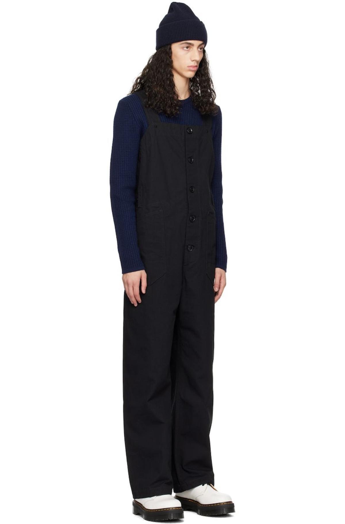 Engineered Garments Buttoned Overalls - Black | Garmentory