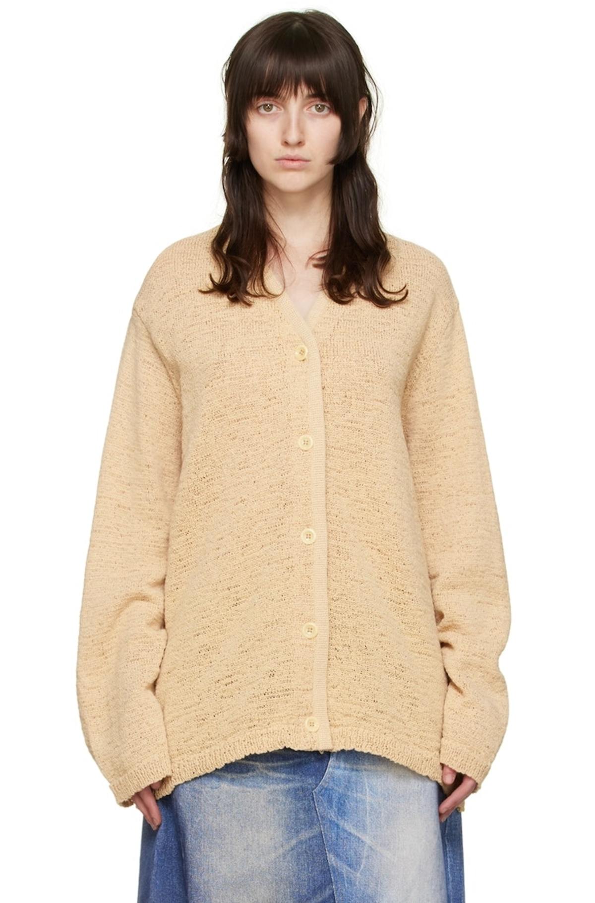 Our Legacy Beige Nylon Cardigan | Garmentory