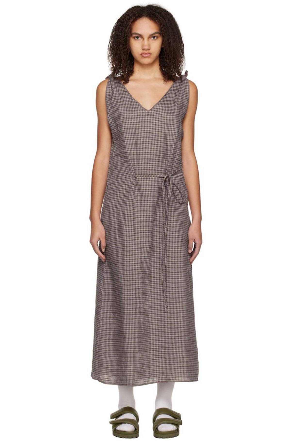 Deiji Studios Brown Knot Midi Dress | Garmentory