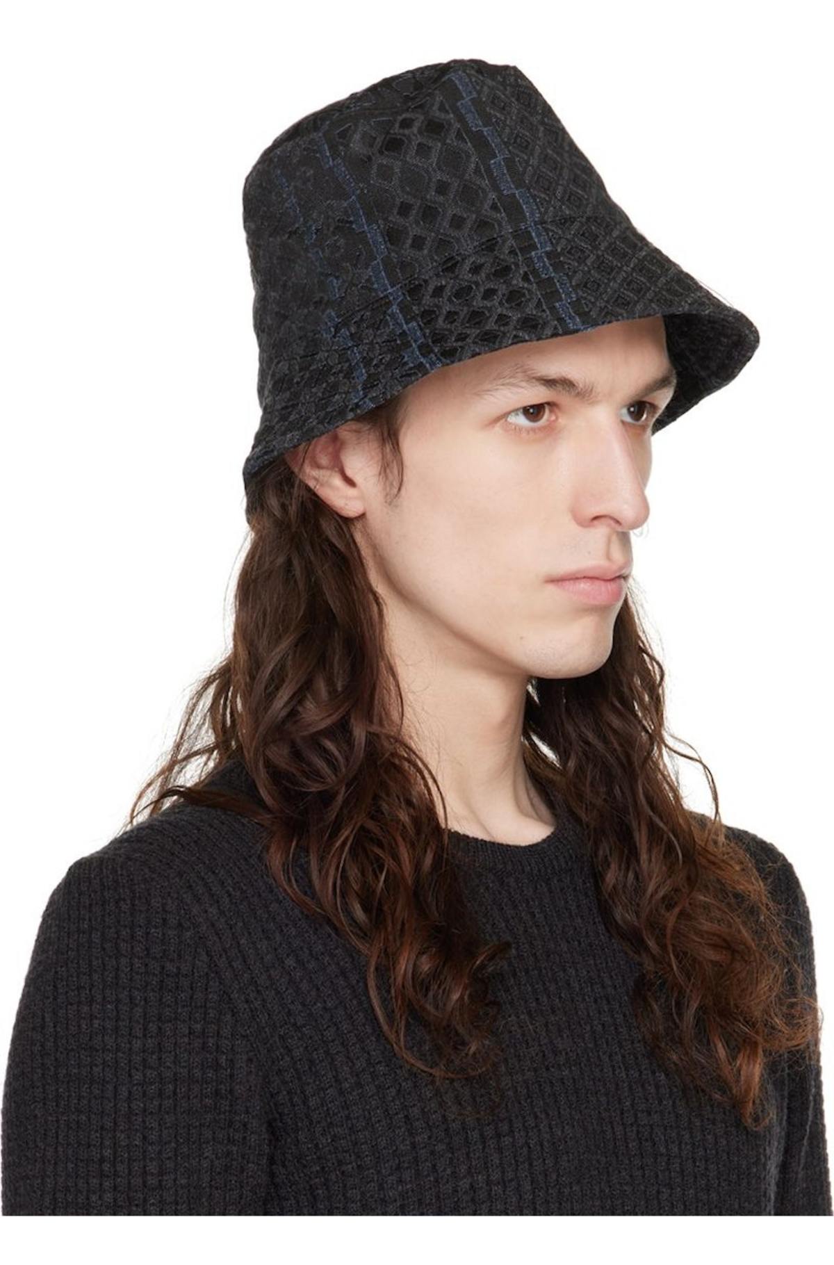 Engineered Garments Black Geo Bucket Hat | Garmentory