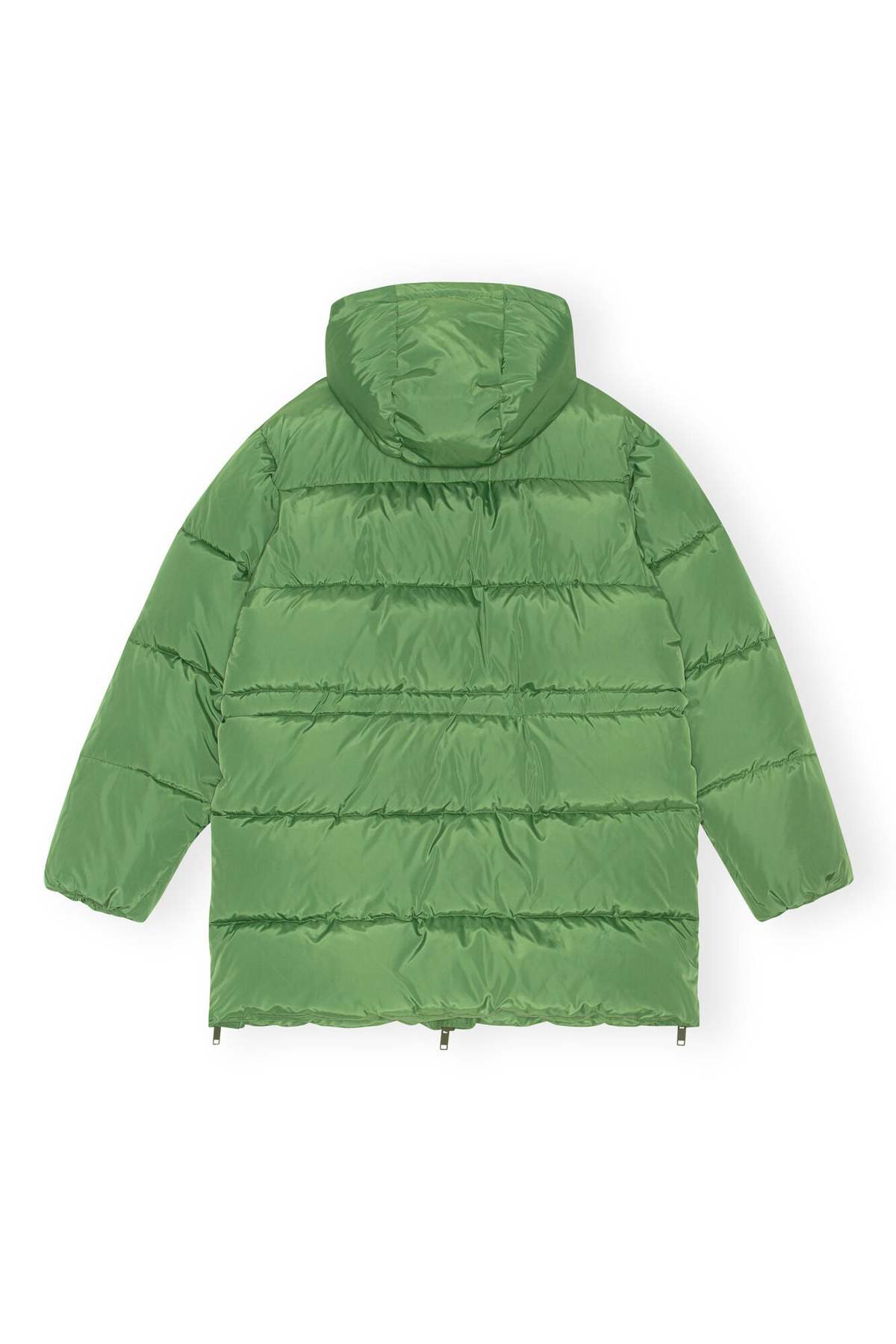 Ganni Oversized Tech Puffer Midi Jacket - Dill | Garmentory