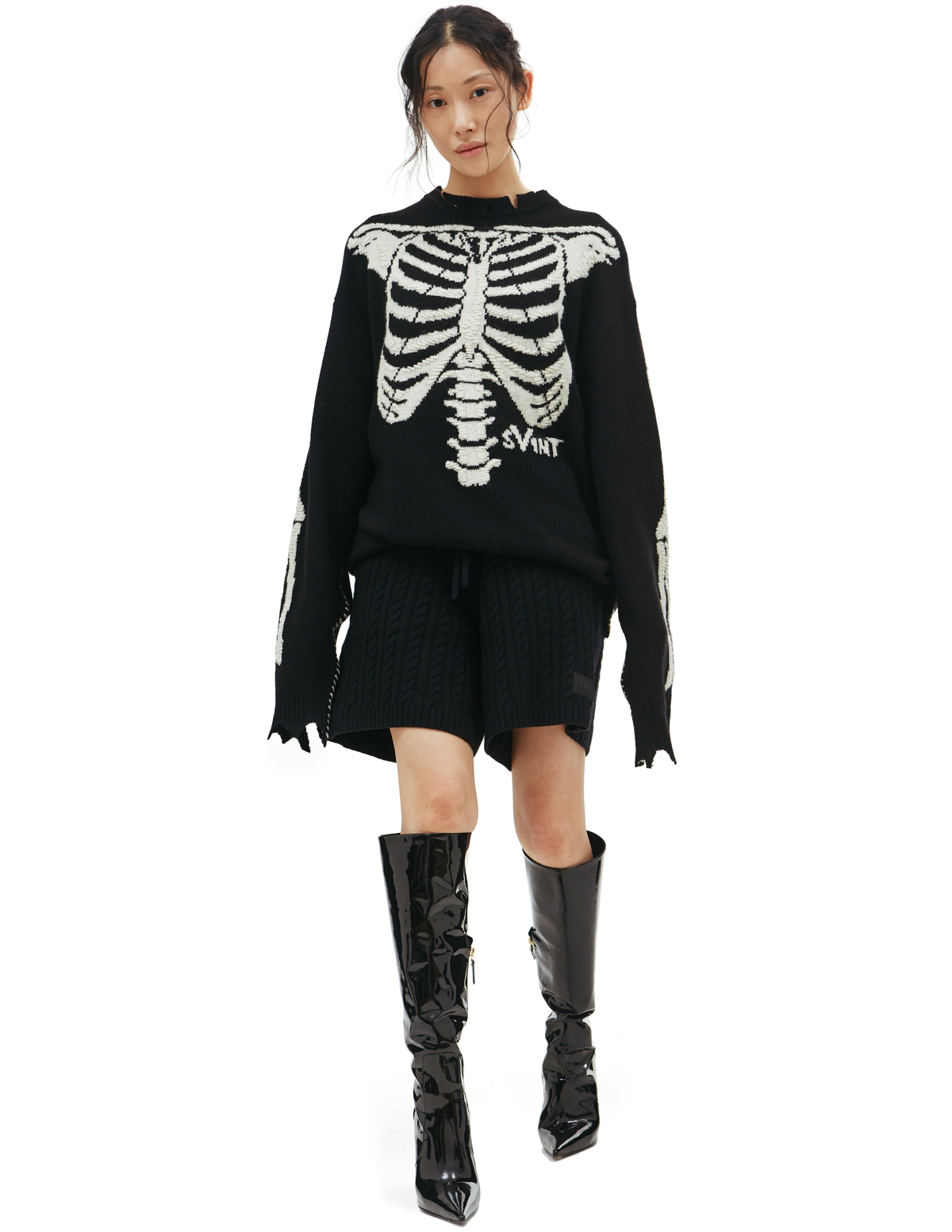 Saint Michael X Vlone Wool Sweater - Black | Garmentory