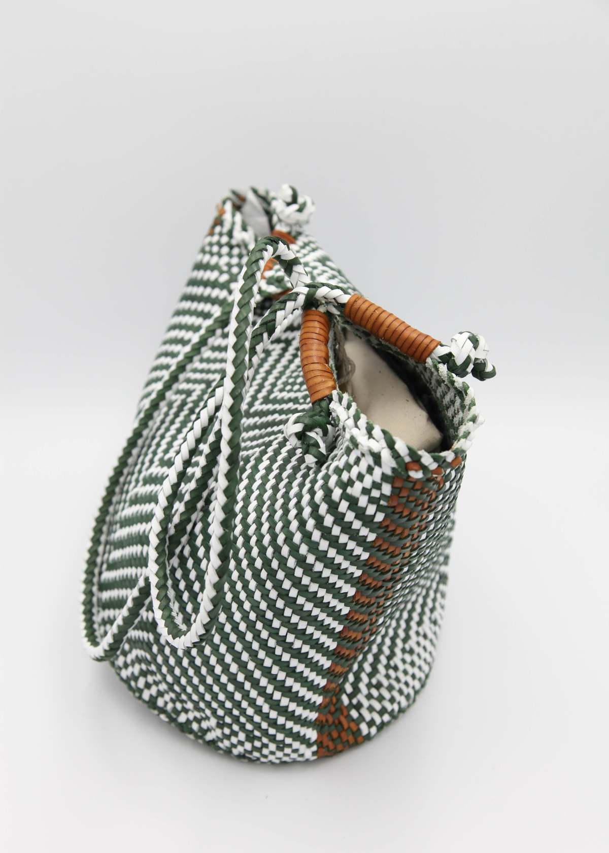 Dragon Diffusion Minga Bucket Bag - Forest/White/Tan | Garmentory