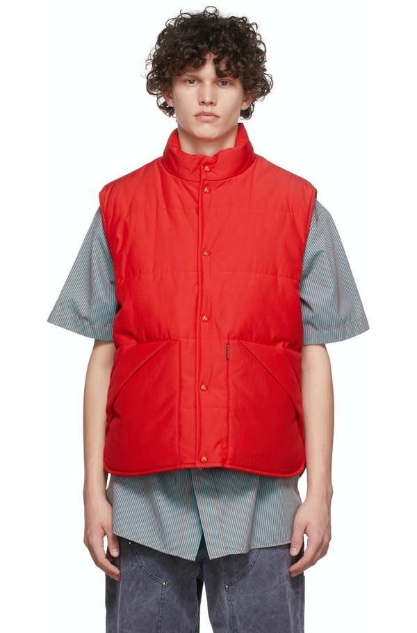 Acne Studios Red Polyester Vest | Garmentory