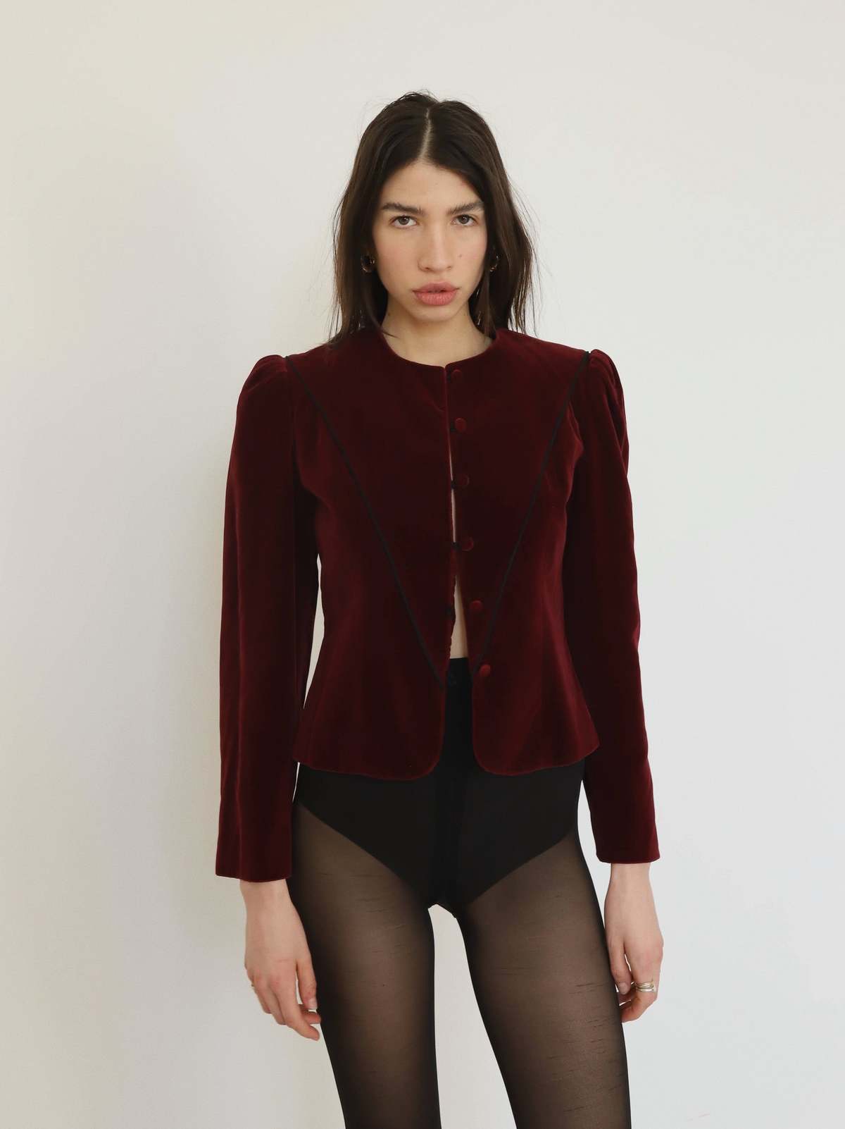 Vintage Bogatte Raspberry Velvet Jacket - Burgundy | Garmentory