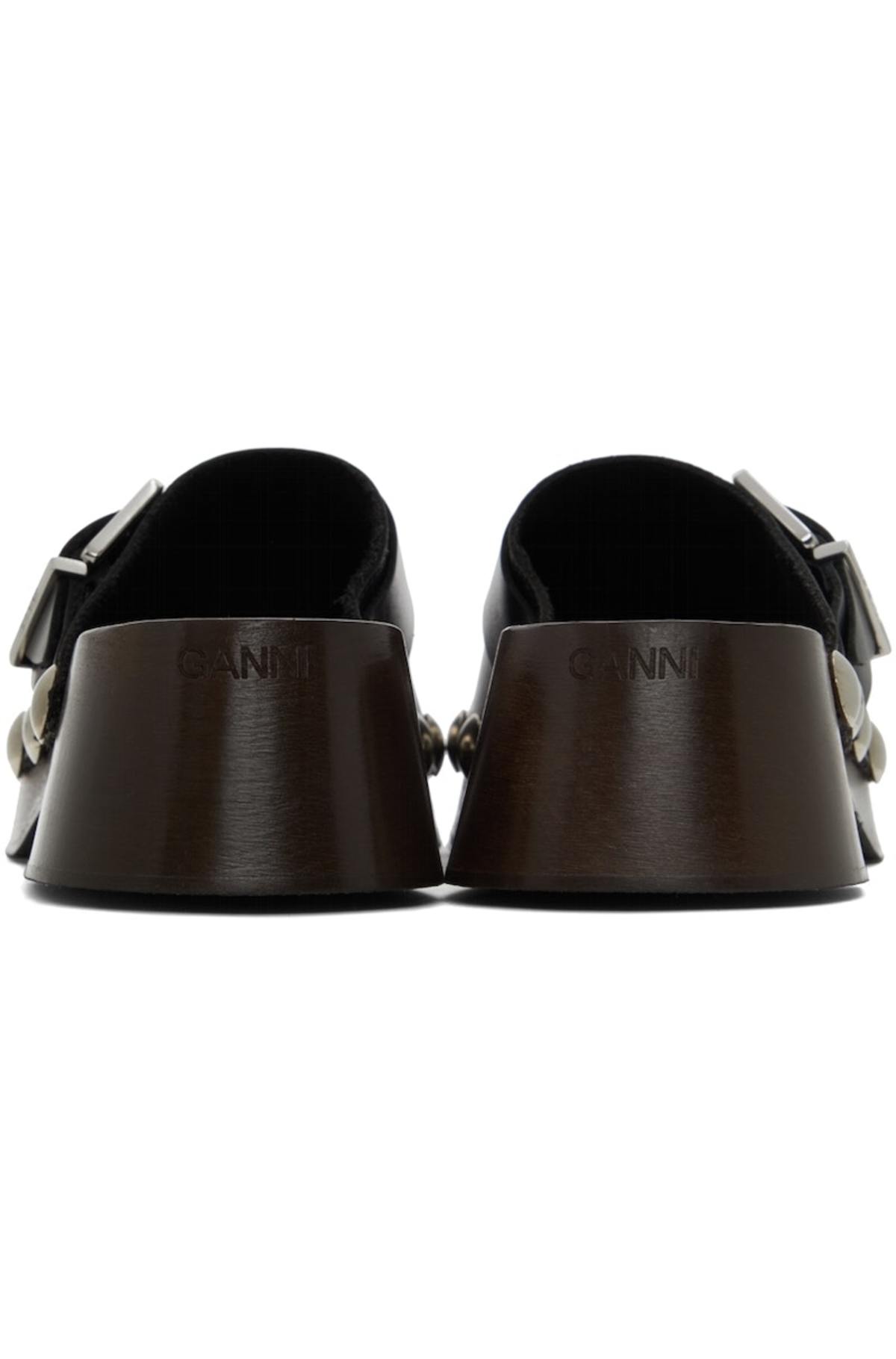 GANNI Studded Clogs - Black | Garmentory