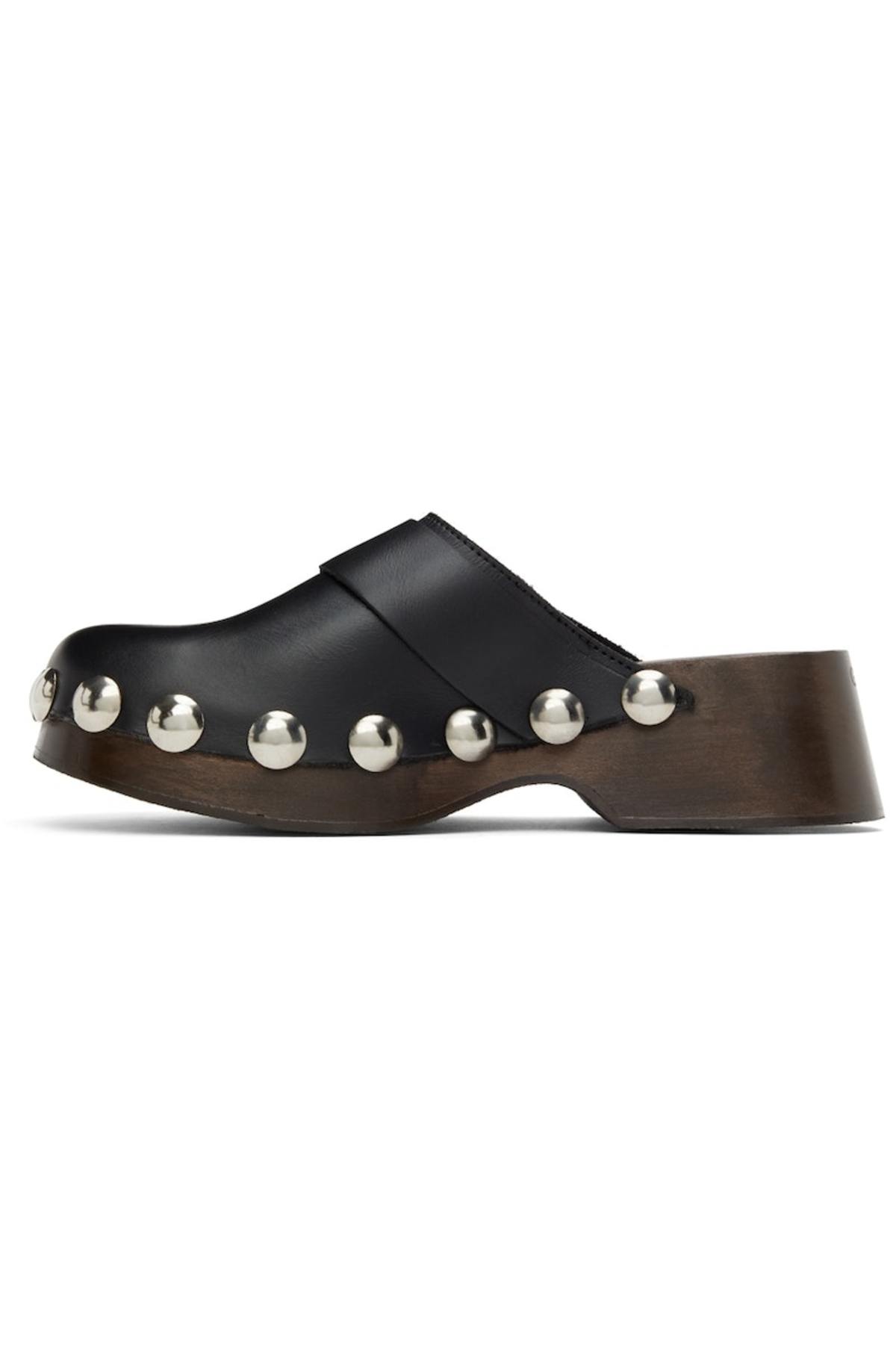 GANNI Studded Clogs - Black | Garmentory