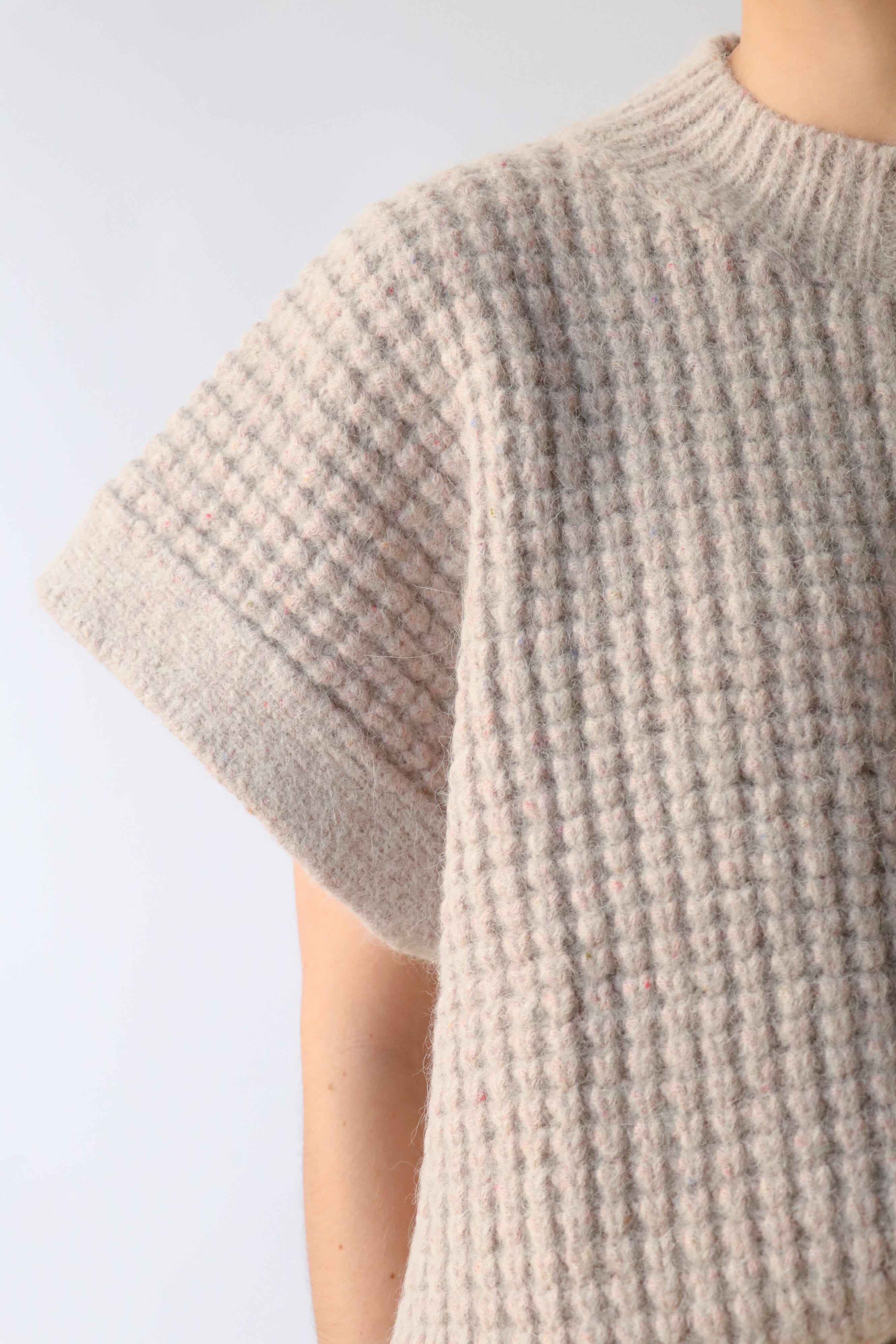 Lauren Manoogian Waffle Poncho - Putty Confetti | Garmentory