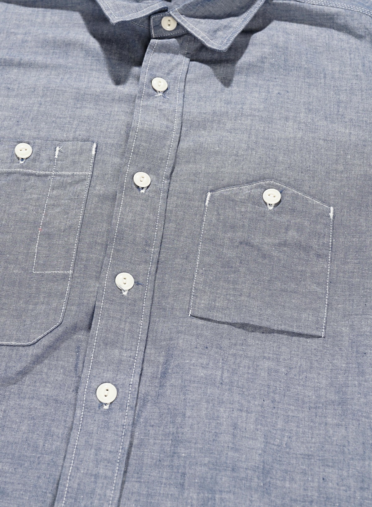 Engineered Garments Cotton Chambray Work Shirt - Light Blue | Garmentory