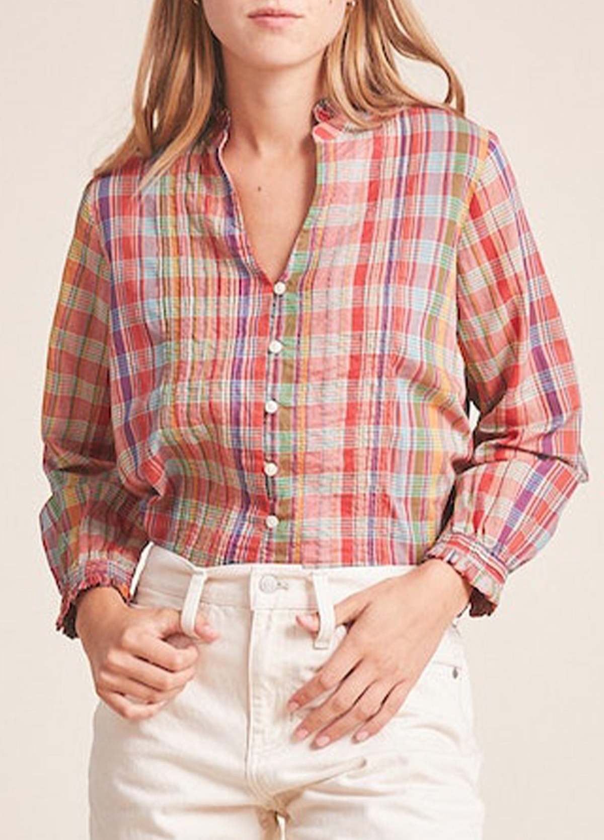 Trovata Finley Blouse - Plaid | Garmentory