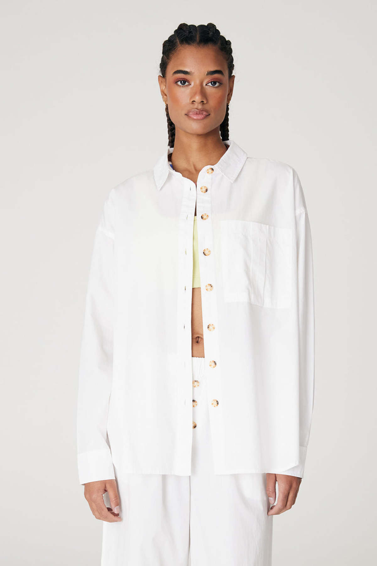IMPERFECT- Poplin Button Down w/ Embroidery | Garmentory