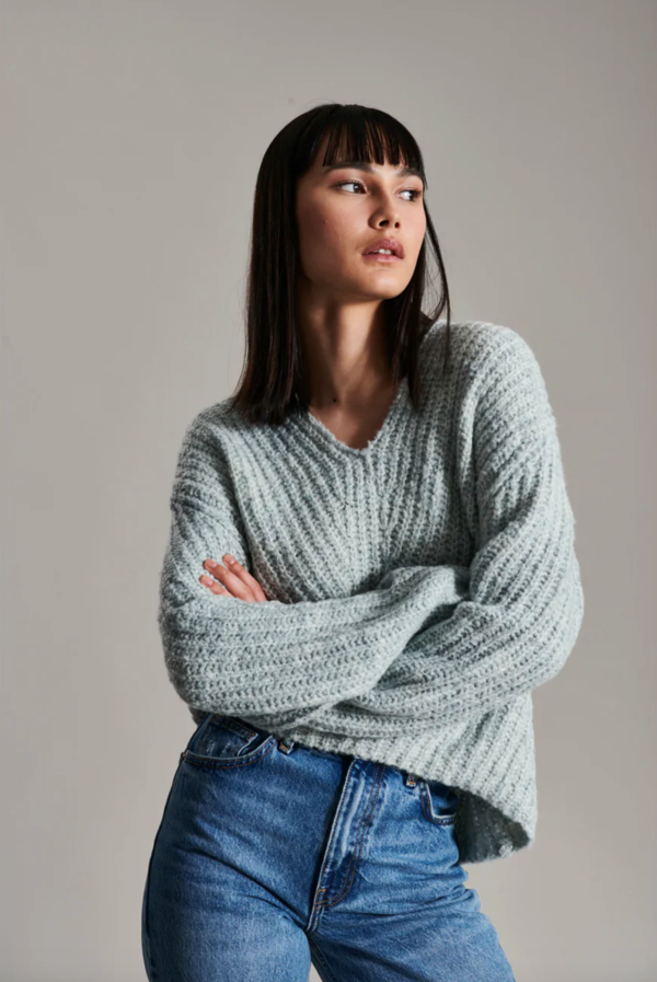 Line The Label Grace Sweater - Sea Breeze | Garmentory