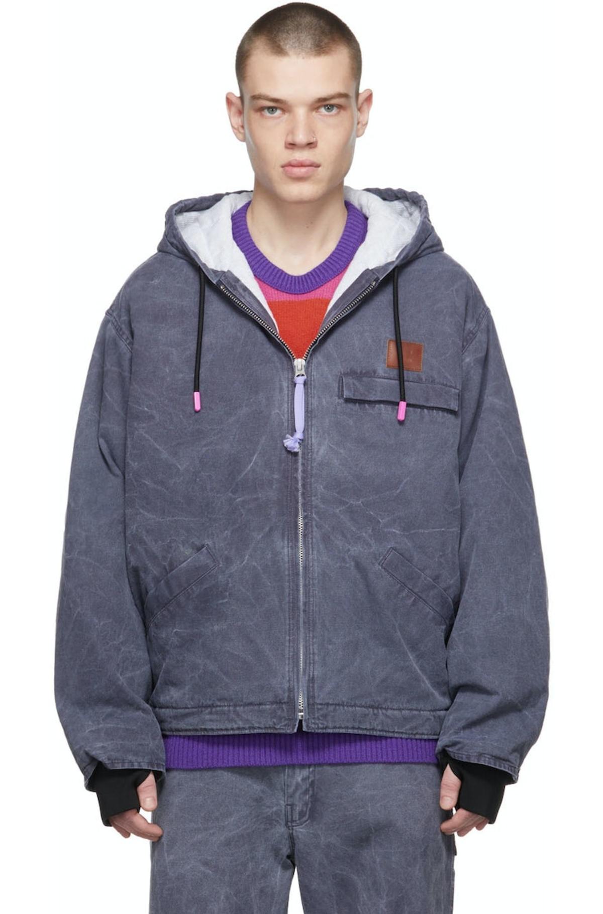 Acne Studios Crinkled Fade Jacket - Grey | Garmentory