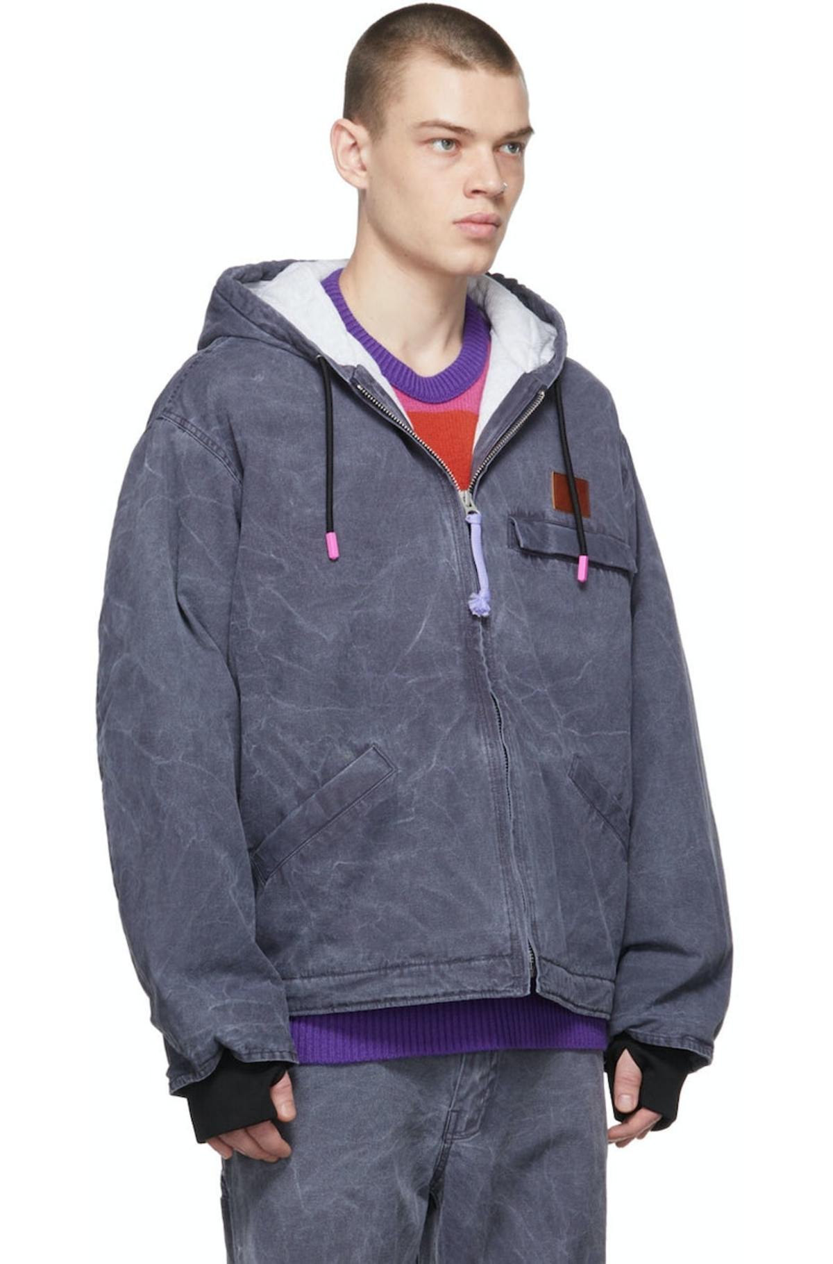 Acne Studios Crinkled Fade Jacket - Grey | Garmentory