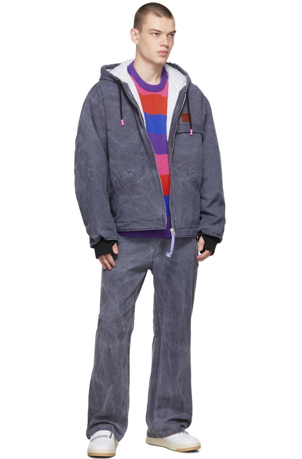 Acne Studios Crinkled Fade Jacket - Grey | Garmentory