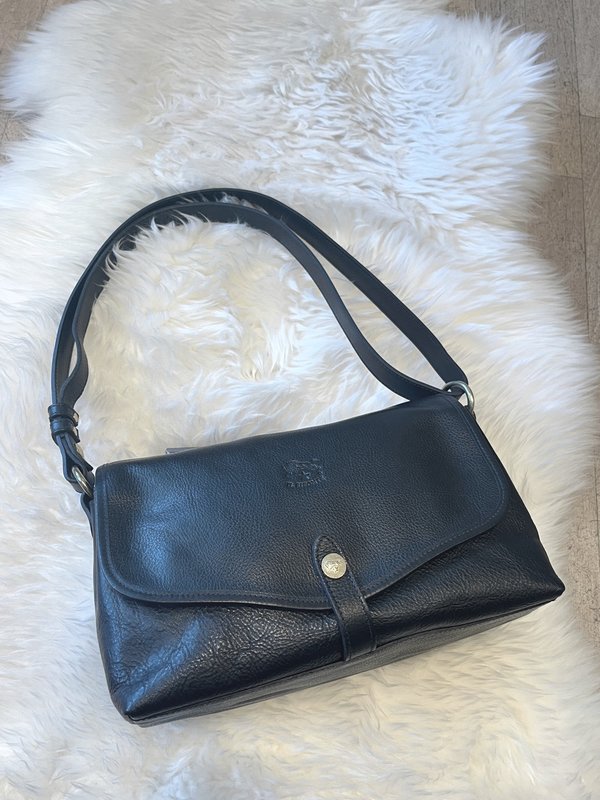 II Bisonte Cowhide Shoulder Bag - Black | Garmentory