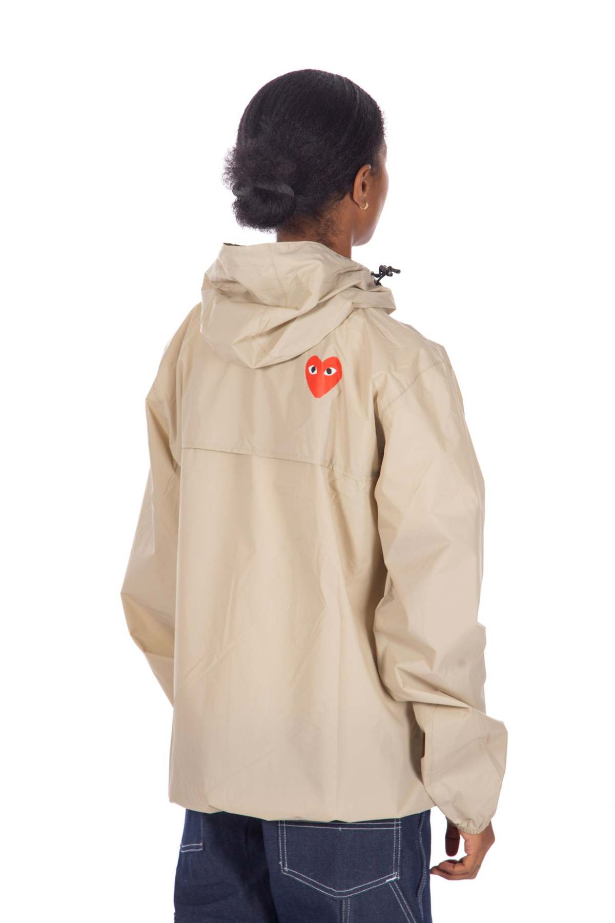 Comme des Garçons CDG Play x K Way Windbreaker Half Zip - Beige ...