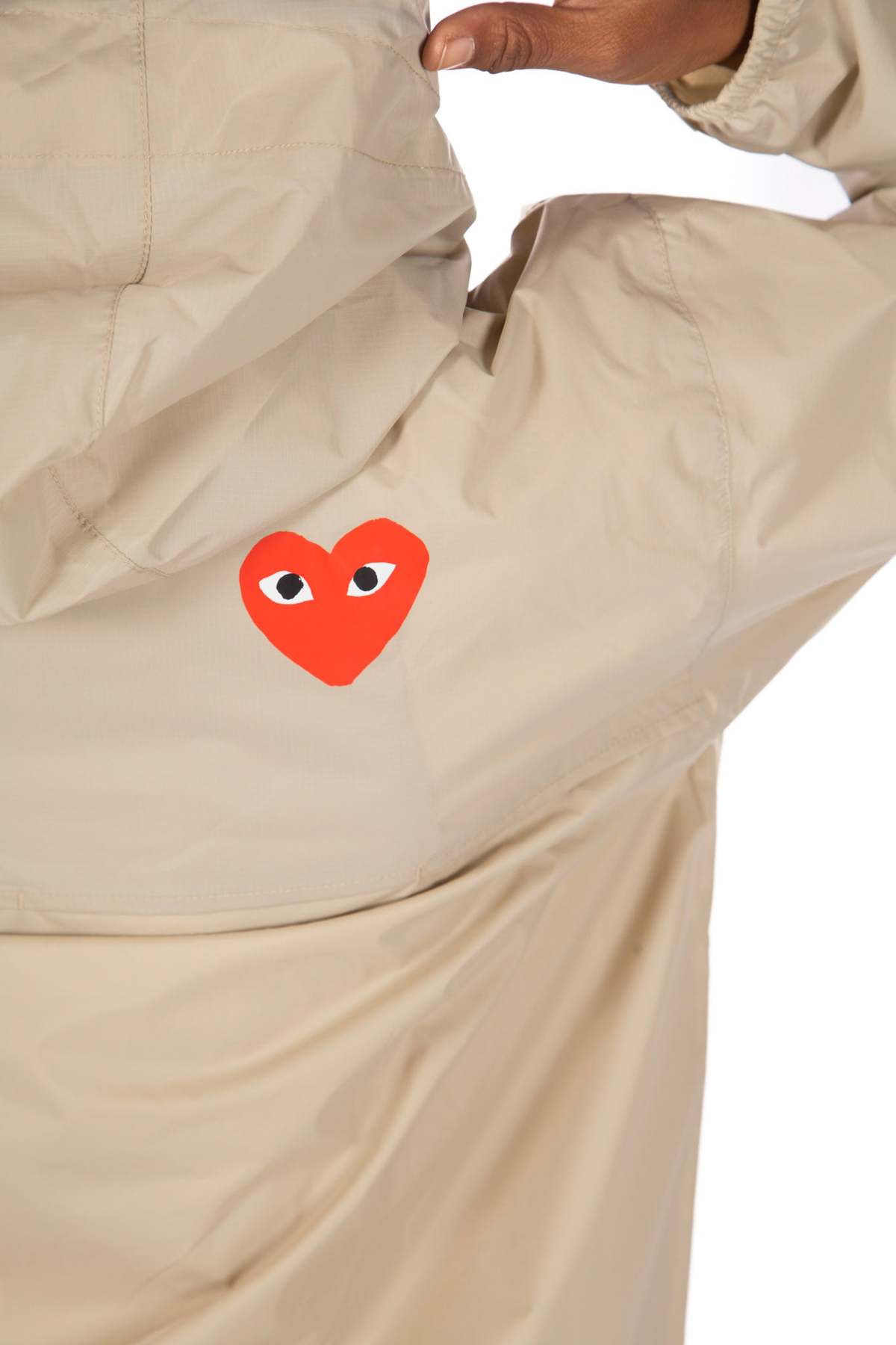 Comme des Garçons CDG Play x K Way Windbreaker Half Zip - Beige ...