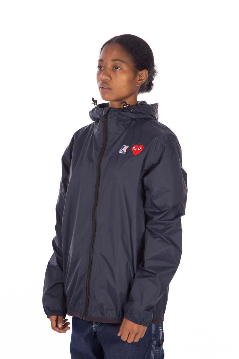 Comme des Garçons CDG Play x K Way Windbreaker - Navy | Garmentory