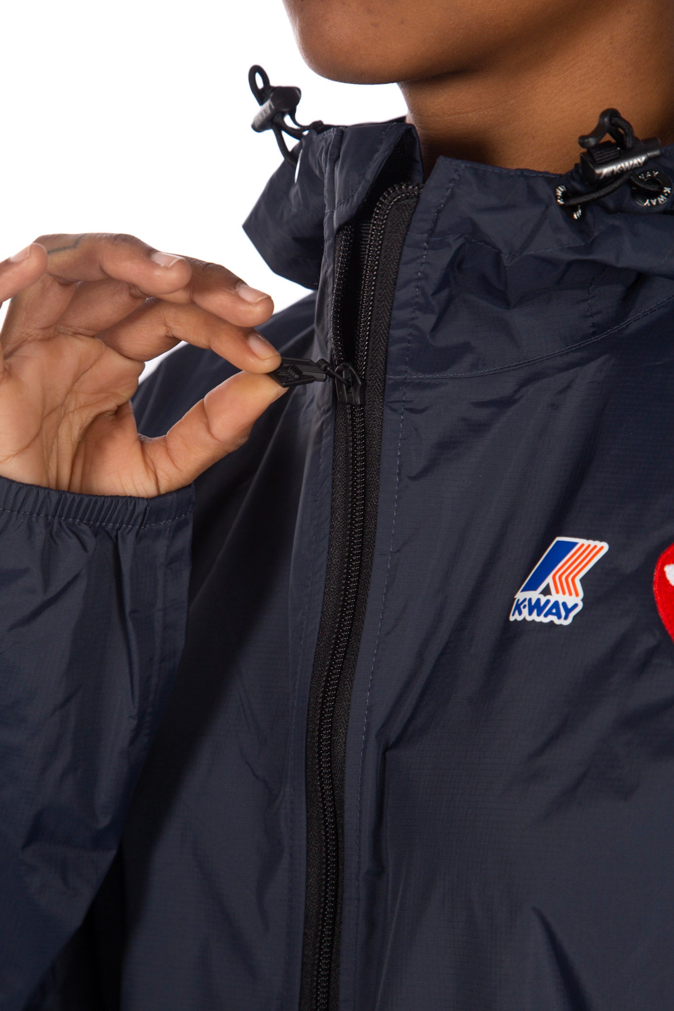 Comme des Garçons CDG Play x K Way Windbreaker - Navy | Garmentory