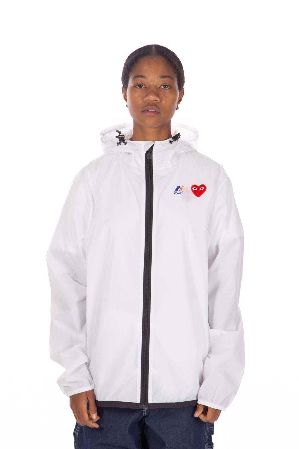 Comme des Garçons CDG Play x K Way Windbreaker - White | Garmentory