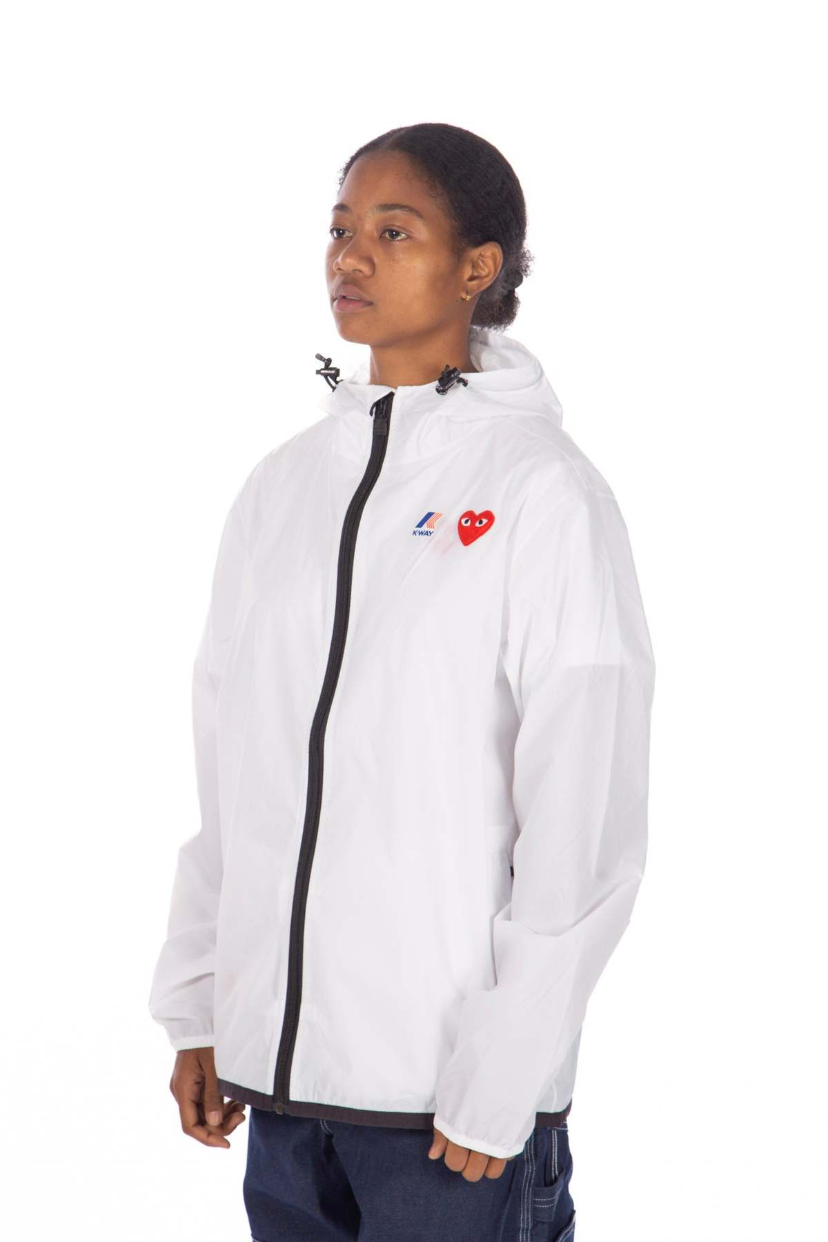 Comme des Garçons CDG Play x K Way Windbreaker - White | Garmentory